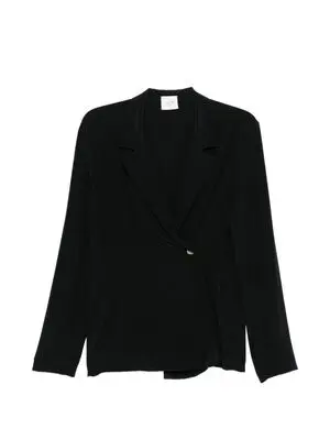 ALYSI Silk Blazer Jacket - Black