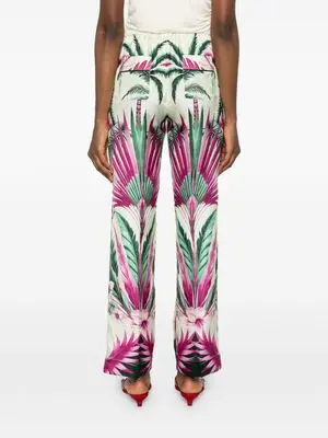 F.R.S FOR RESTLESS SLEEPERS Printed Silk Pants - Green