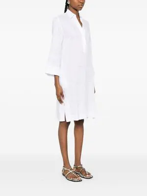 ARCHIVIO '67 Linen Chemisier Dress - White