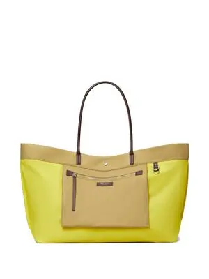 Tory Burch Ella Twist Nylon Tote - Beige