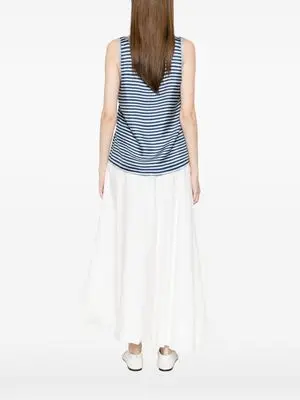 PIERRE-LOUIS MASCIA Striped Silk Top - Clear Blue