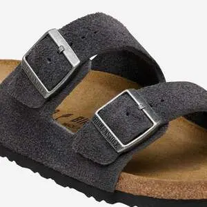 BIRKENSTOCK Arizona Suede Sandals - Grey