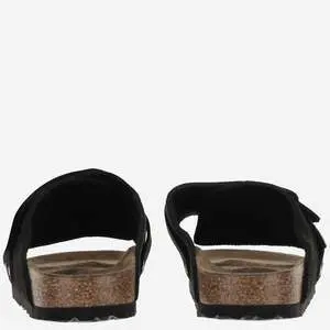 BIRKENSTOCK Kyoto Leather Sandals - Black