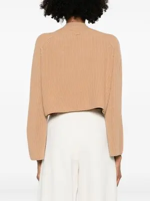 Max Mara Crew Neck Sweater In Cashmere Wool - Camel
