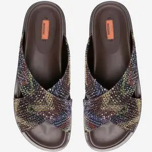 Missoni Sequin-embellished Sandals - Red