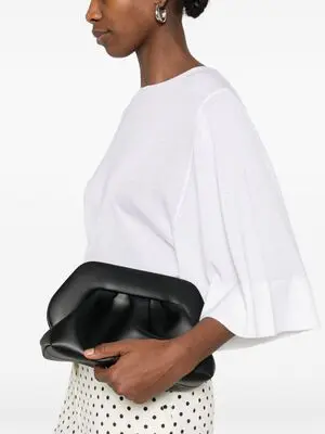 THEMOIRE Bios Medium Vegan Leather Clutch - Black