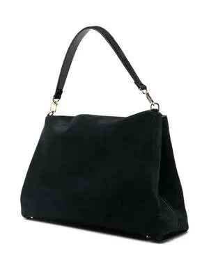 TOTEME T-lock Suede Leather Tote Bag - Black
