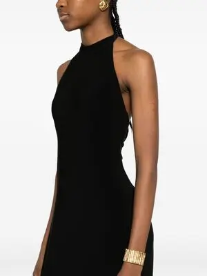 Norma Kamali Side Slit Long Dress - Black