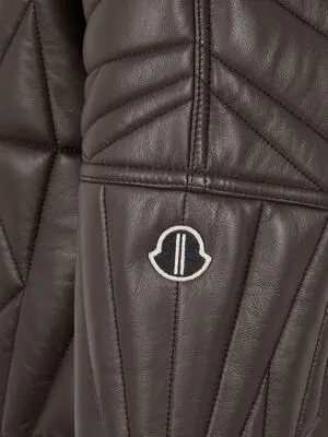 Moncler Leather Bomber Jacket