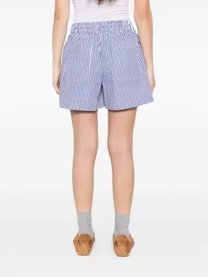 PAROSH Striped Cotton Shorts