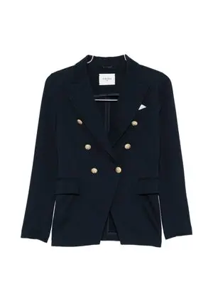 CIRCOLO 1901 Cotton Double Breasted Jacket - Blue