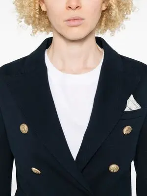 CIRCOLO 1901 Cotton Double Breasted Jacket - Blue