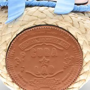 CUBA LAB Habanera Leather And Raffia Bag