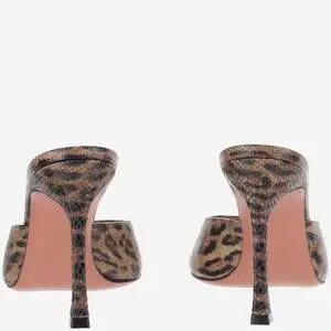 Amina Muaddi Alexa Leather Mules - Red