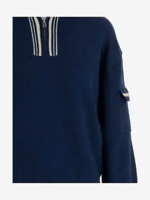 Guest In Residence Cotton And Cashmere Jib Sweater - Blue