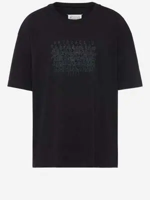 MAISON MARGIELA Cotton T-shirt With Logo - Black
