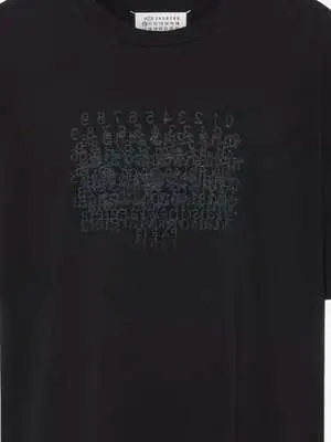 MAISON MARGIELA Cotton T-shirt With Logo - Black