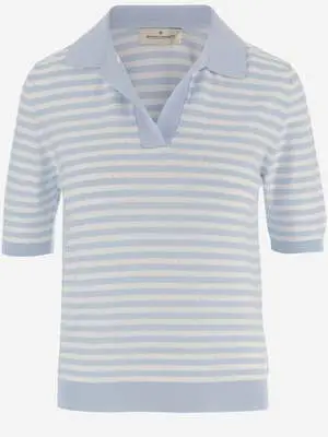 Bruno Manetti Cotton Blend Polo Shirt - Red