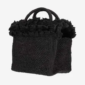 IBELIV Raffia Tote Bag - Black