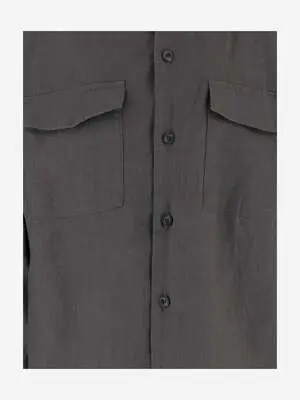 Vince Linen Long-sleeved Shirt