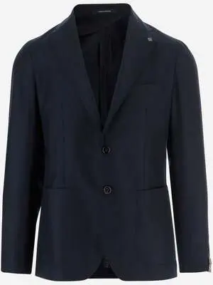 Tagliatore Single-breasted Cashmere Jacket - Blu