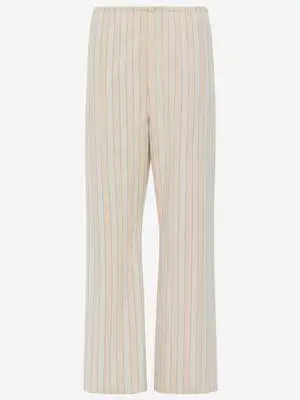 MAISON MARGIELA Striped Cotton Trousers