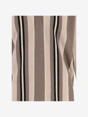 Guest In Residence Striped Cashmere Polo Shirt - Red