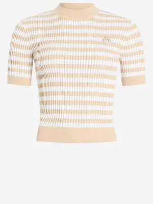 PATOU Striped Cotton Sweater