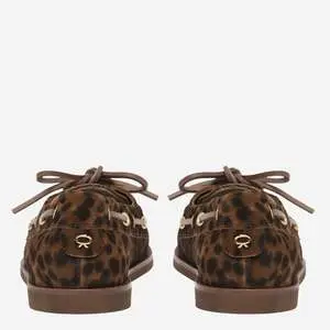 GIANVITO ROSSI Animal Print Leather Loafers - Red