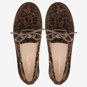 GIANVITO ROSSI Animal Print Leather Loafers - Red