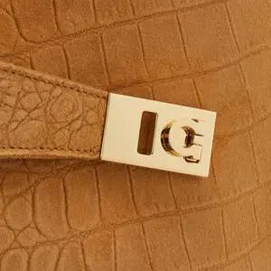 FERRAGAMO Hug Soft Suede Shoulder Bag - Brown
