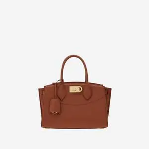 FERRAGAMO Hammered Leather Handbag