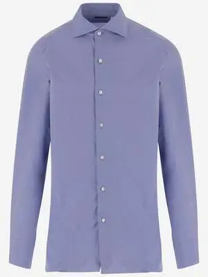 FINAMORE 1925 Classic Collar Cotton Shirt