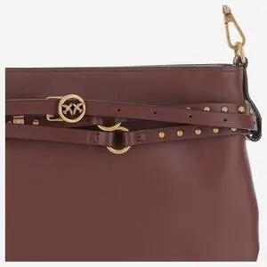 Pinko Leather Shoulder Bag - Brown