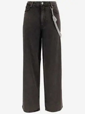 Pinko Lauryn Lyocell And Cotton Trousers - Black