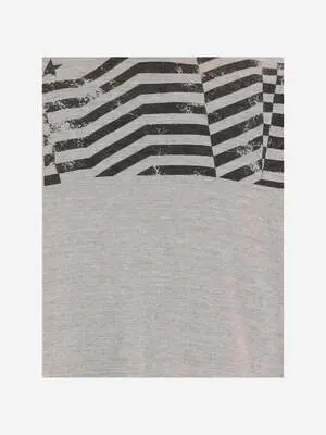 GOLDEN GOOSE Cotton T-shirt With Print - Grey