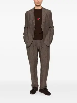 Emporio Armani Linen Single-breasted Blazer