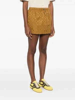 Gucci Gg Nylon Mini Skirt - Brown