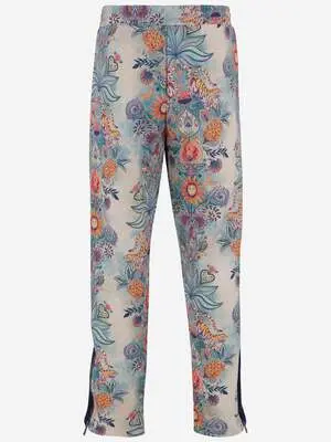 Just Cavalli Floral Patterned Stretch Nylon Trousers