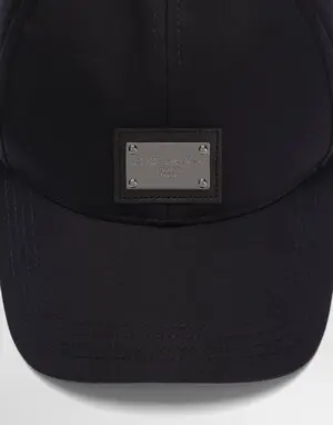 Dolce & Gabbana Cotton Baseball Cap With Logo Tag - Blue
