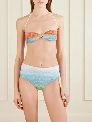 Missoni Striped Crochet-knit Triangle Bikini