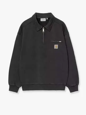 Carhartt Work In Progress Detroit Deying Treatment Cotton Sweatshirt - Black