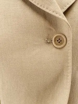 Max Mara Linen Cropped Blazer - Beige