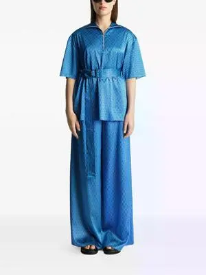 Fusalp Diamond-pattern Zip-neck Top