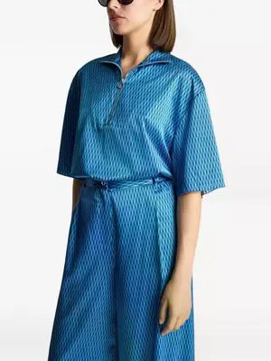 Fusalp Diamond-pattern Zip-neck Top