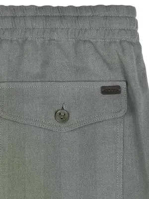 TOD'S Herringbone Linen Trousers - Grey