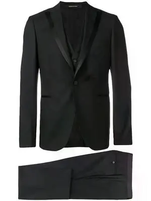 Tagliatore Three-piece Tuxedo - Black