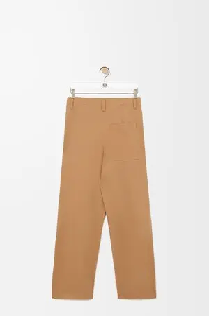 Loewe Cotton Gabardine Trousers - Almond