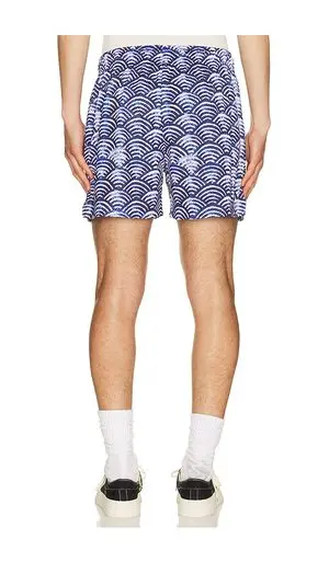 RYOKO RAIN Seigaiha Waves Printed Shorts