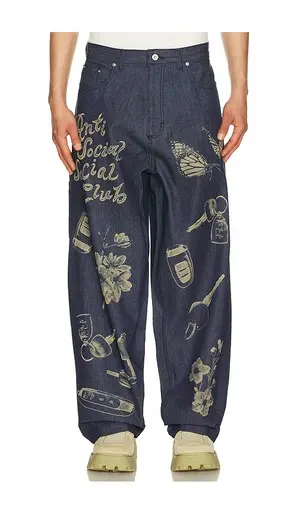 ANTI SOCIAL SOCIAL CLUB Laser-etched Jeans - Denim